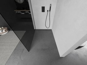 Mexen Kioto, sprchová zástěna Walk-In 90 x 200 cm, 8mm šedé sklo, grafitový profil, 800-090-101-95-40