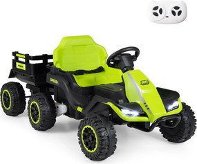 Costway 24 Elektrický traktor V Elektrický traktor pro děti ve věku 3 a – zelený