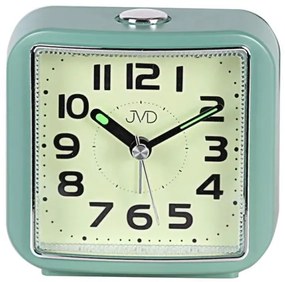 JVD Ručkový analogový netikající tichý budík JVD SRP8204.2 s luminiscenčním displejem