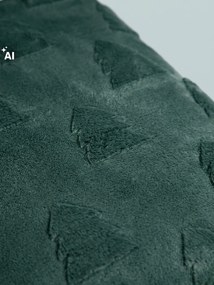 Sinsay - Vánoční deka s reliéfním vzorem stromečků - zelená