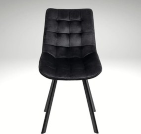 Vikio Jídelní set pro 4 osoby 160x90 cm dub noha X černá židle VJS236-4C-S