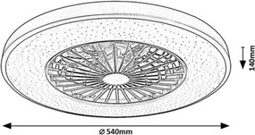 Rabalux 71334 - LED Stm. str. svít. s ventilátorem DALFON 72W/230V 3000-6500K+DO