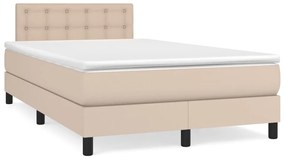 vidaXL Box spring postel s matrací cappuccino 120x190 cm umělá kůže