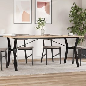 Jídelní stůl s Y rámem 180 x 90 x 75,5 cm borové dřevo a ocel 3282788