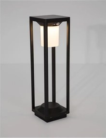 NV 9120622 Venkovní sloupkové svítidlo LOVETO antracitový hliník a akrylový difuzor LED 1.5W 3000K 3.7V 125st. IP65 solární / vypínač na těle / pohybový senzor - NOVA LUCE