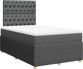 Box spring postel s matrací tmavě šedá 120x190 cm textil 3292003