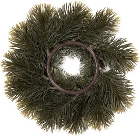 Vánoční dekorace zasněžený věneček - Ø 26*6 cm