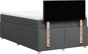 Box spring postel s matrací tmavě šedá 120x200 cm textil 3286641