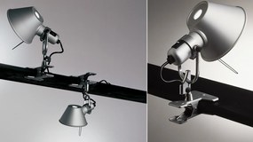 Artemide A0438W00 Tolomeo Micro pinza, hliníková lampa s klipem, 9W LED 2700K, hliník, 20cm