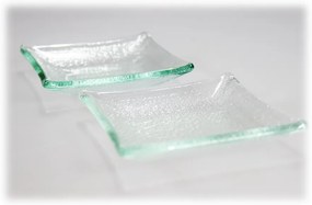 BDK-GLASS Skleněná rautová miska na máslo 9,5x9,5cm - čirá