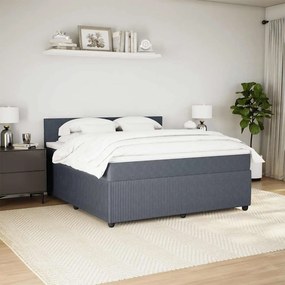 Box spring postel s matrací tmavě šedá 180x200 cm samet 3290107