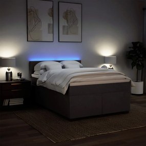 Box spring postel s matrací tmavě hnědá 160x200 cm textil 3288235