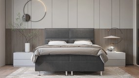 SFAB Kontinentální čalouněná postel PARMA (120x200 cm) Barva látky: Černá (Inari 100)