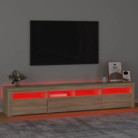 TV skříňka s LED osvětlením dub sonoma 210 x 35 x 40 cm 3152732