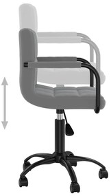 vidaXL Marketos Otočná jídelní židle tmavě šedá samet