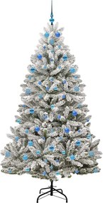 Umělý vánoční stromeček 210 cm 300 LED Teplá bílá PVC a ocel 3395764
