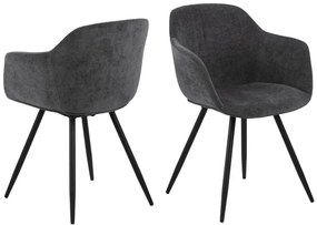 Designová židle Noella tmavě šedá