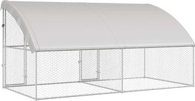 Psí kennel 2 ks Stříbrná 4 x 2 x 2 m Pozinkovaná ocel 3368325