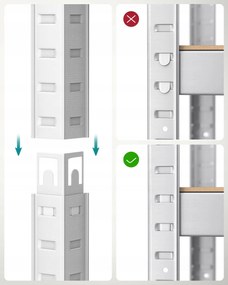Sada regálů Regmet 2 ks 160 cm hnědá/stříbrná