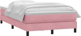 Box spring postel s matrací růžová 120x220 cm samet 3315968