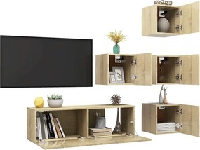 5dílný set TV skříněk dub sonoma kompozitní dřevo 3079037
