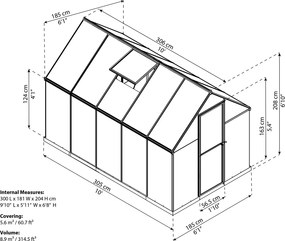 Polykarbonátový skleník Palram multiline 6x10