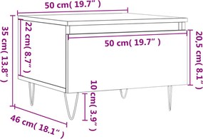 vidaXL Konferenční stolky 2 ks 50x46x35cm kompozitní dřevo [830863] Barva: šedá sonoma