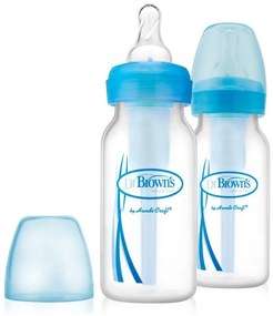 Dr. Brown´s Kojenecká láhev úzkohrdlá OPTIONS 2x120 ml modrá