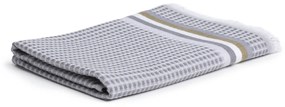 Vaflový ručník SUMMER PIQUÉE 50 x 100 cm bílo šedý +