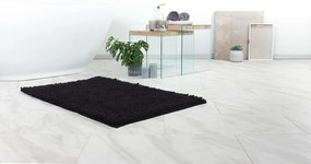 Lalee Koupelnová předložka Fluffy Mats Black Rozměr koberce: 55 cm KRUH