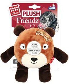 Tommi CZ s.r.o. Hračka pes GiGwi Plush Friendz medvěd s gum. kroužkem