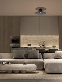 LED černo-kouřová designová stropní svítilna Polifemo