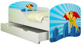 Dětská postel - Superhrdina 140x70 cm + šuplík