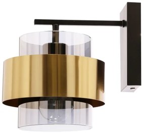 Nástěnná lampa SPIEGA 1xE27/60W/230V zlatá/černá