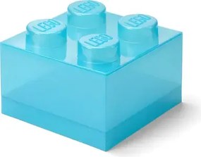 Room Copenhagen LEGO Storage Brick 4 / Víčko Glitter / světle modrá/pr