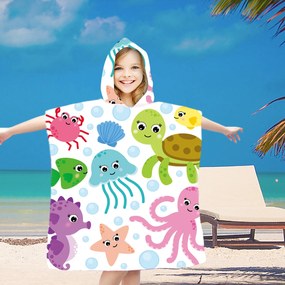 Dětské pončo SPLASH barevné 60x120 cm