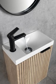 Sapho Sapho, KAI stojánková umyvadlová baterie bez výpusti, černá matná, KA02/15