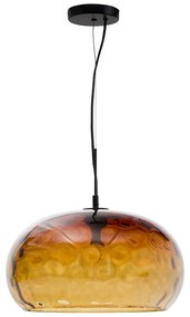 Jantarové skleněné závěsné svítidlo se skleněným stínidlem ø 40 cm Balma – Kave Home