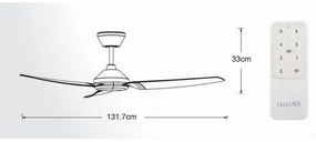 Lucci air 21616349 - Stropní ventilátor POLIS IP55 černá + dálkové ovládání