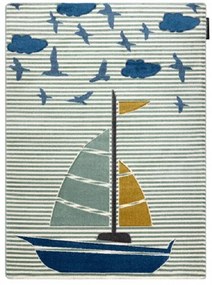 Dywany Łuszczów Dětský kusový koberec Petit Sail boat green ROZMĚR: 180x270