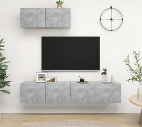 vidaXL TV skříňky 3 ks dřevotříska [3079541] Barva: Betonová šedá