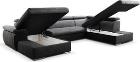 Sedací souprava COOL II | 191x343x220 cm | rozkládací + 2x úložný prostor | LEVÁ | lounge 18 světle šedá