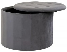 Taburet POUF TURUP HOUSE NORDIC Ø56 cm, samet šedý House Nordic 1504060