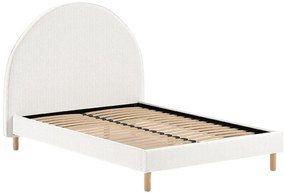 OnaDnes -20% Bílá bouclé postel Vipack Moon 140 x 200 cm