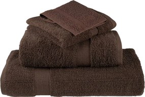 Prémiové ručníky do sprchy SOLUND 10 ks hnědé 70x140 cm 600 g/m² 137238