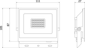 Mexen Luxpro+ LED reflektor, 20W, neutrální - 4000K, 2200 lm, bílá - L231-020-40-20