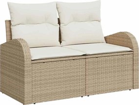 vidaXL Sada zahradních pohovek s polštářem 9 pcs Béžová a krémová [3364366]