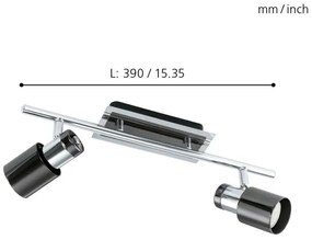 Eglo 30833 - LED bodové svítidlo DAVIDA 1 2xGU10/5W/230V