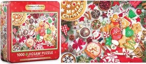 EUROGRAPHICS Puzzle v plechové krabičce Vánoční stůl / 1000 dílků / 67