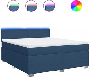 Box spring postel s matrací modrá 180x200 cm textil 3288266